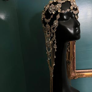 Glamorous Gold Headpiece_gold Wedding Hair Chain_crystal Head Chain ...