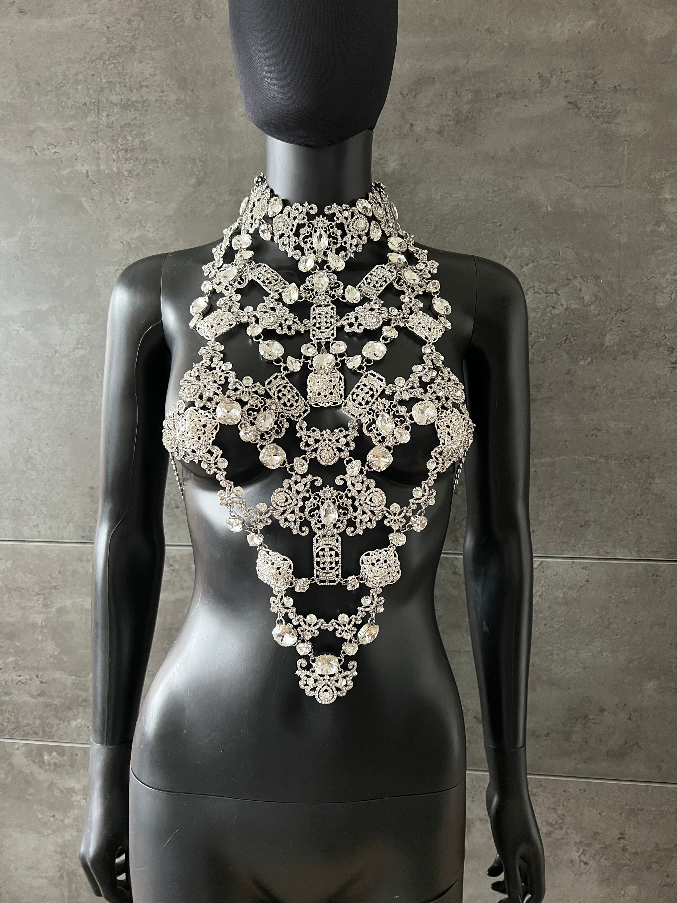 Crystal Necklace for Weddings _bridal Statement Necklace _crystal ...