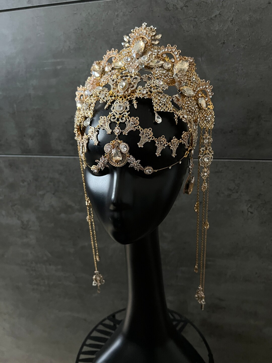 Halo Headpiece _sparkling Halo Crown_crystal Headpiece_goddess ...