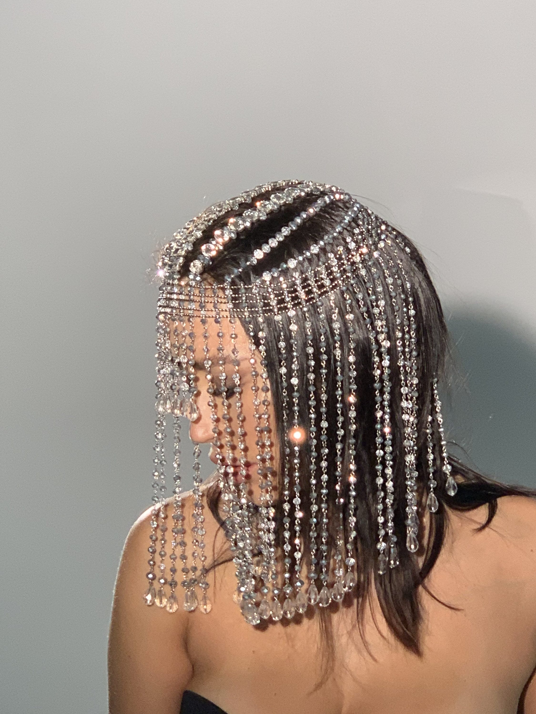 Crystal Headpiece _ Show Headpiece _silver Headpiece _ Bridal Headpiece ...