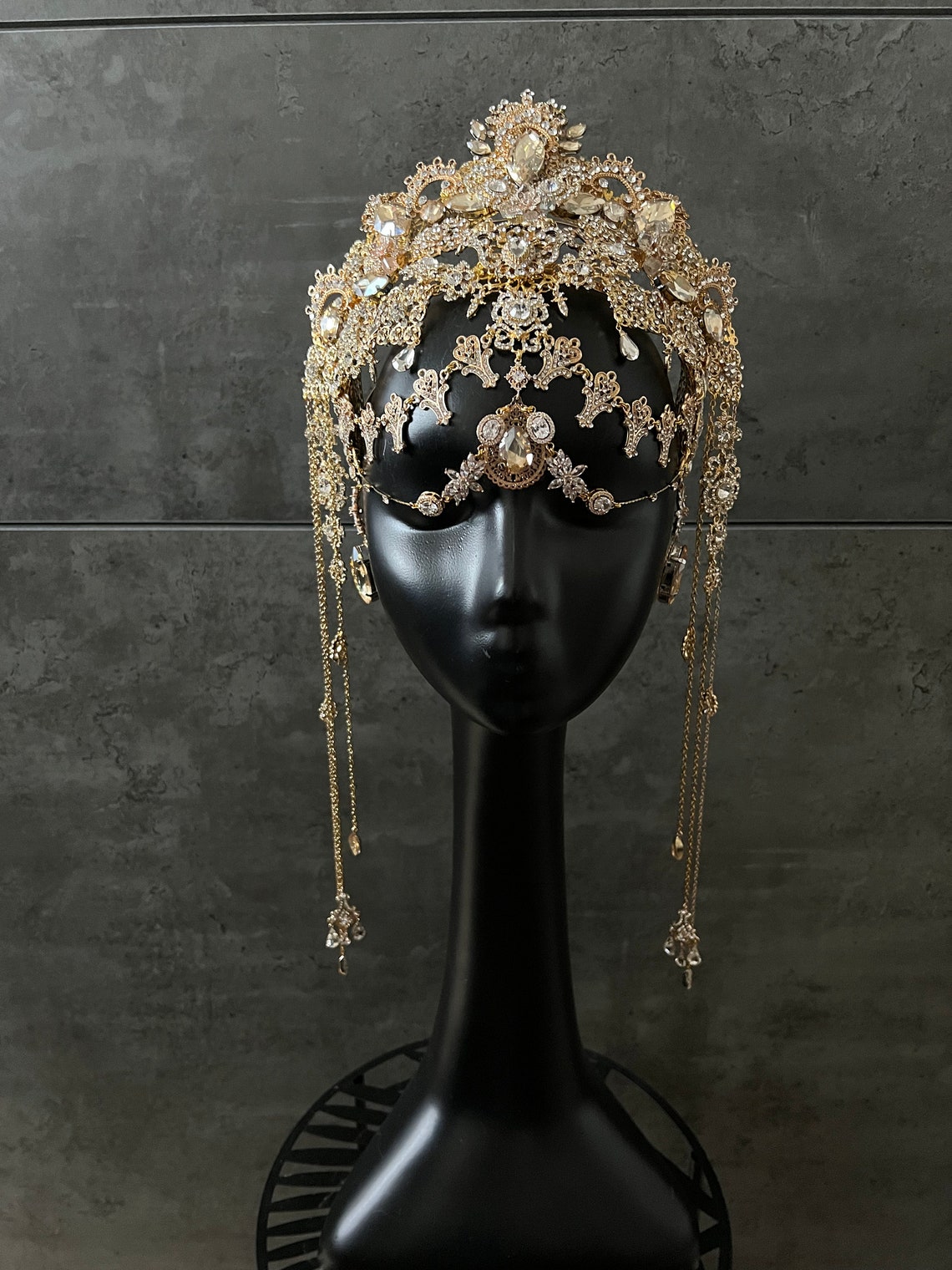 Halo Headpiece _sparkling Halo Crown_crystal Headpiece_goddess ...