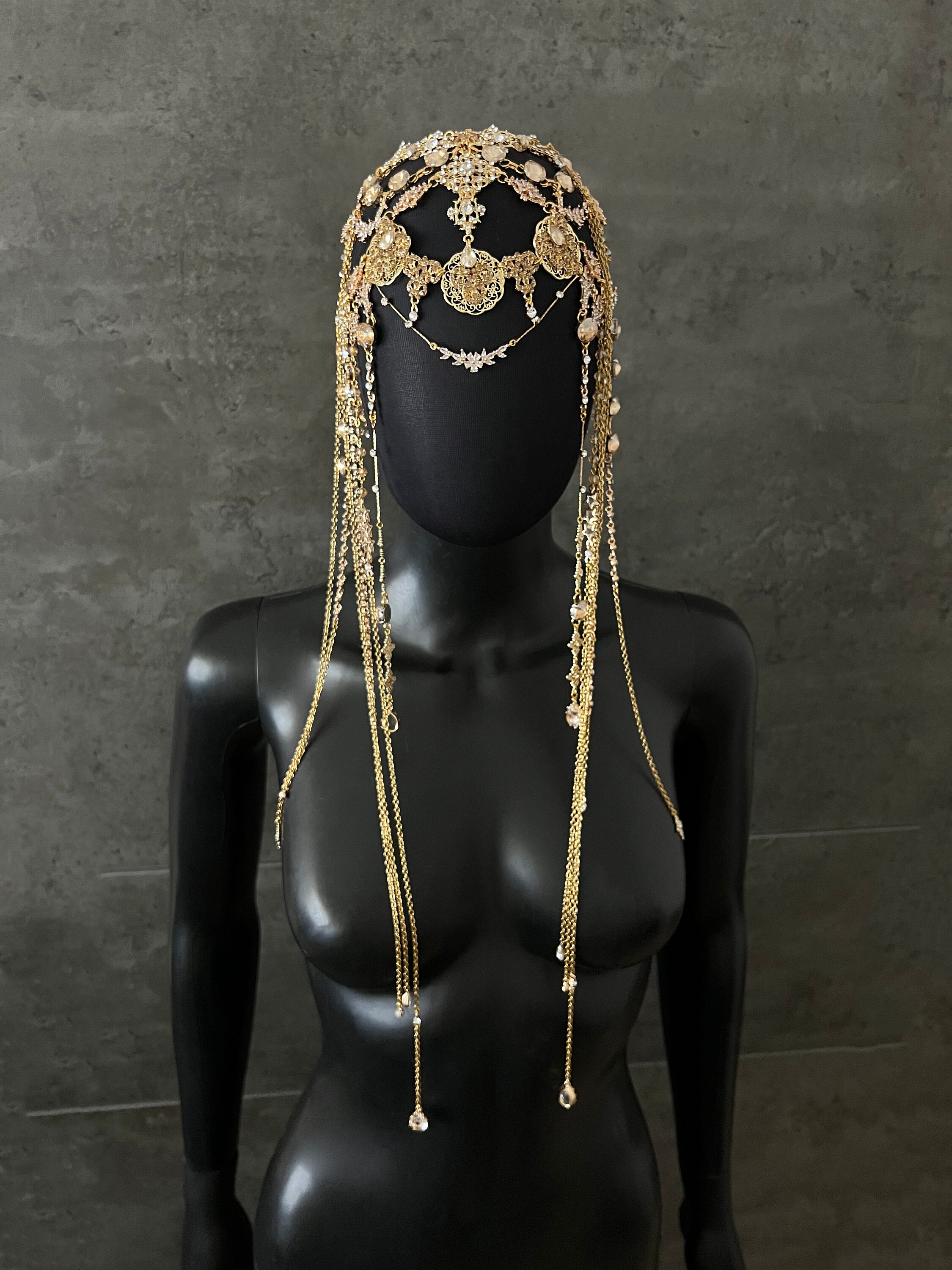 Gold Crystal Headpiece _stunning Wedding Headpiece_ Gorgeous Gold ...