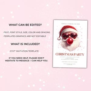 Editable Christmas Party Invitation, Christmas Invitation Download ...