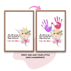 Mommy Handprint Art, Mothers Day Craft Activity, Mother's Day Printable ...
