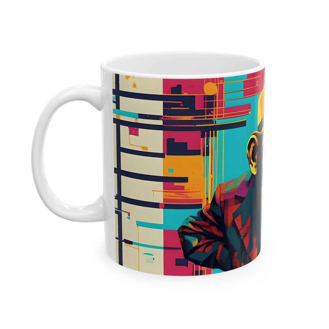 Boss Chimp Coffee Mug: Bold Pop Art Office Cup | Funny Gift for Friends ...