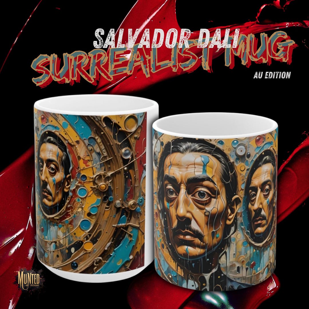 Salvador Dali-inspired Ceramic Mug, Artistic AU Edition, Unique ...