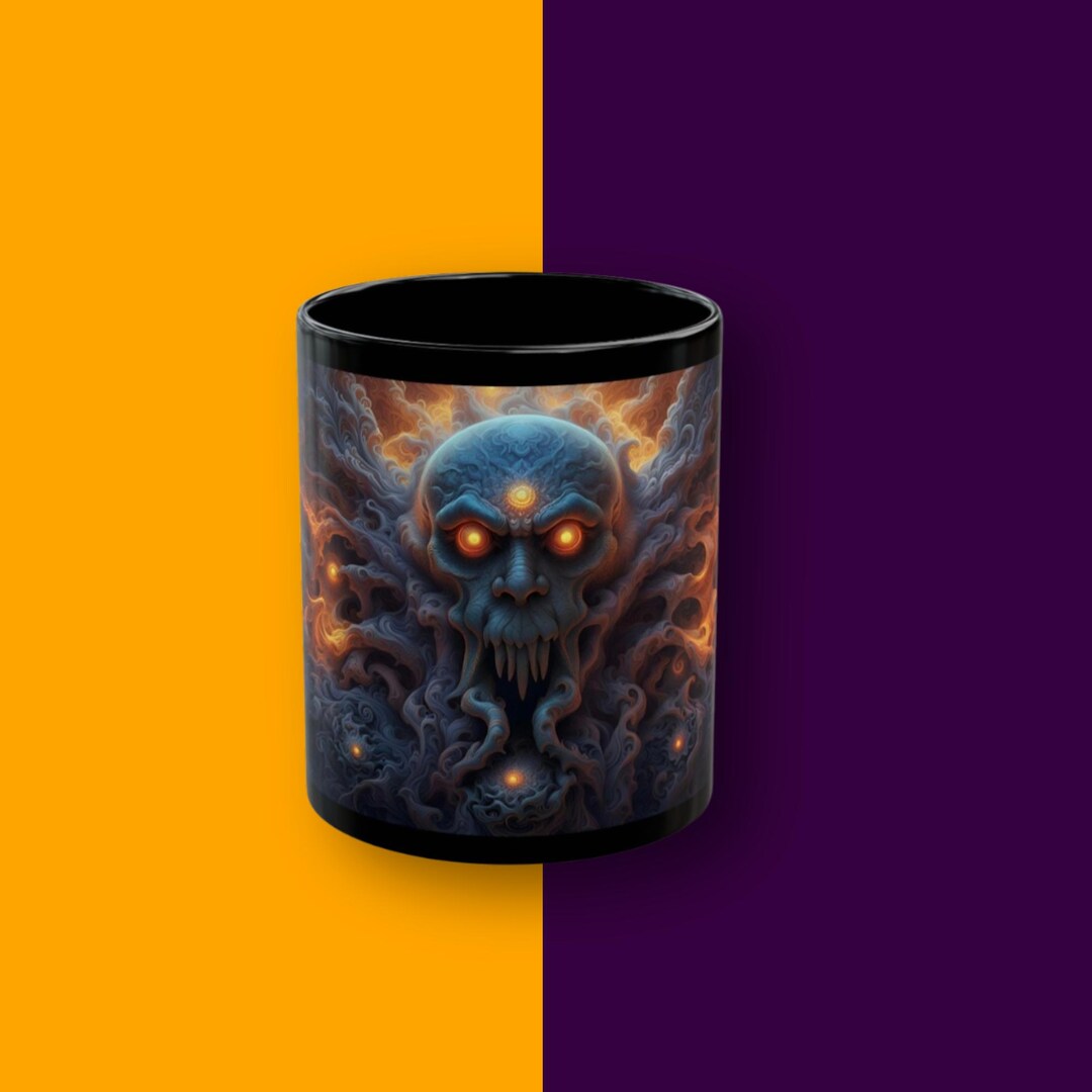Eldritch Horror Skull Mug | Spooky Coffee Cup | Gothic Gift | Unique ...