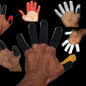 Grip Solution /finger Protector, Compression Sleeve. 5 Piece / 5 Colors ...