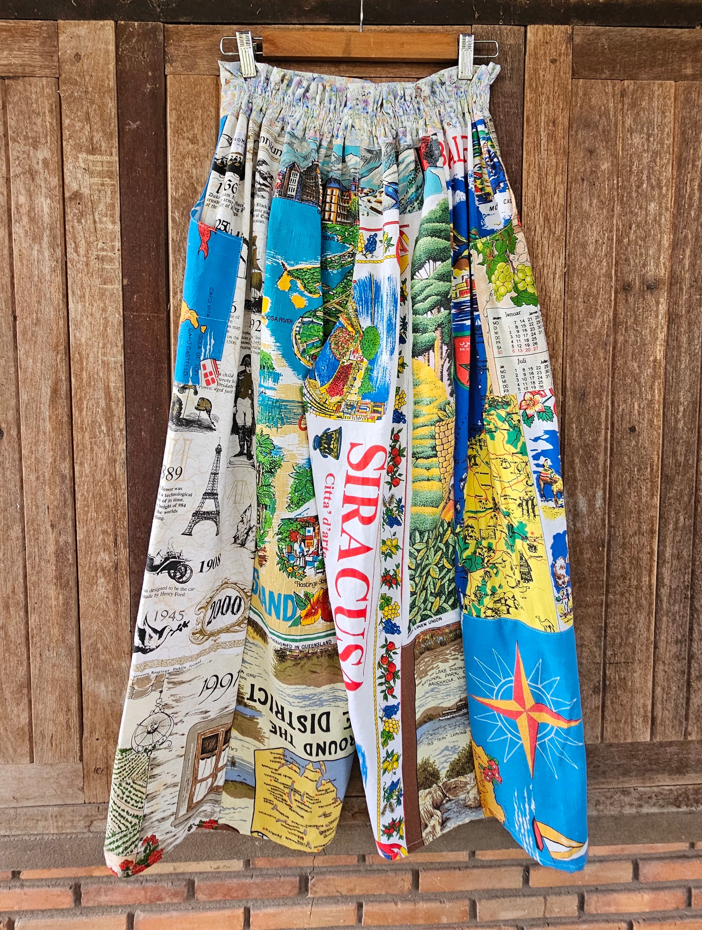 Handmade Upcycled Vintage Tea Towel Pants - Etsy