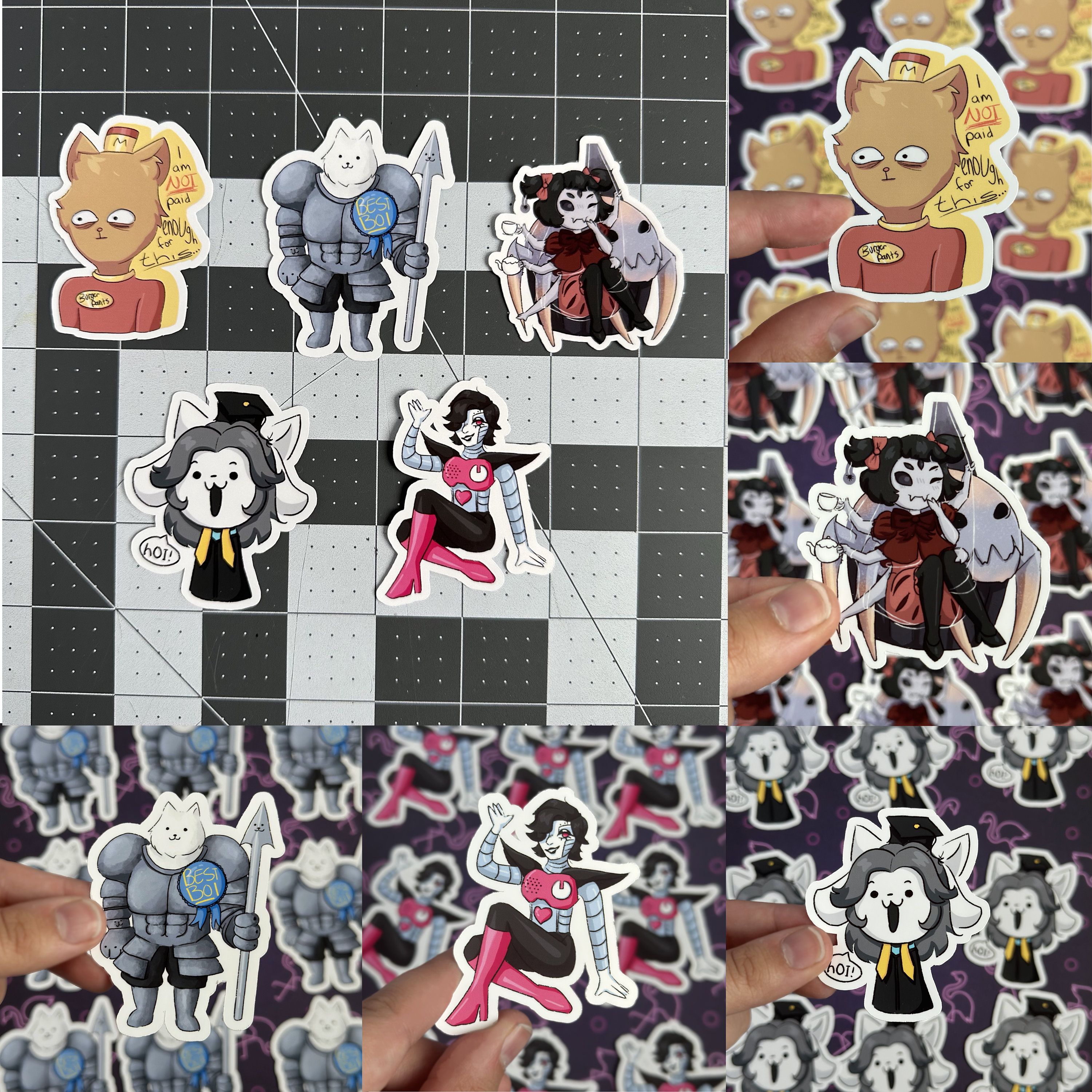 Undertale Stickers Temmie Mettaton EX Greater Dog Burgerpants Muffet - Etsy