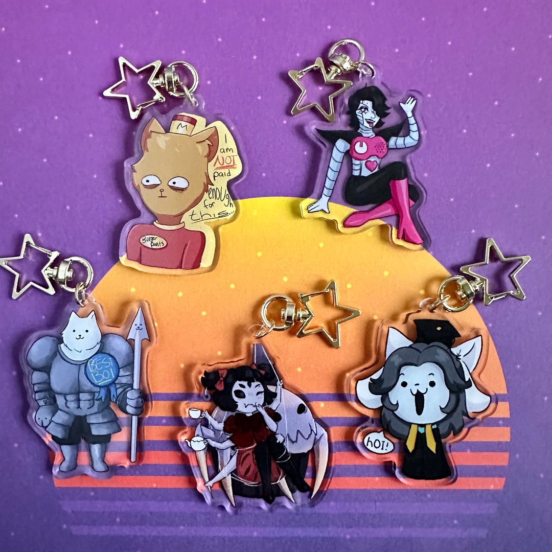 Undertale Charms Part 1: Temmie Coleg | Greater Dog| Muffet |mettaton ...