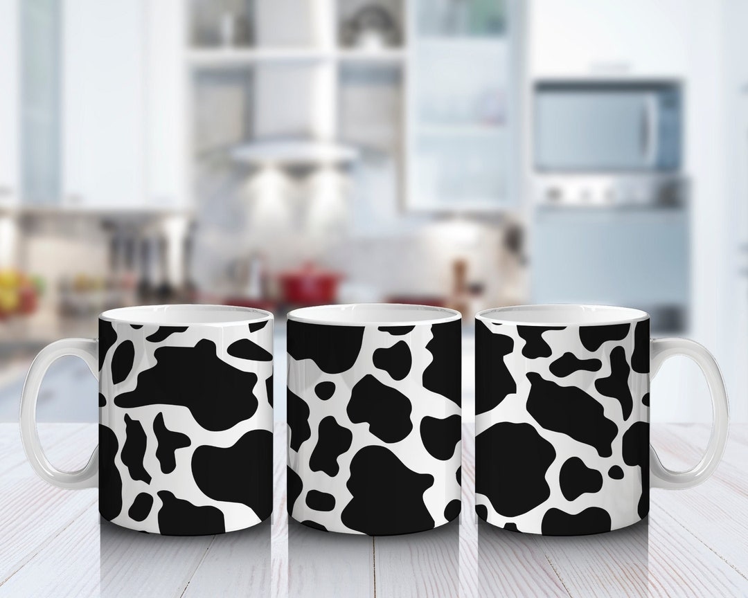 Cow Print Coffee Mug, 11oz Cow Print Coffee Mugs, Cute Kitchen Cow ...