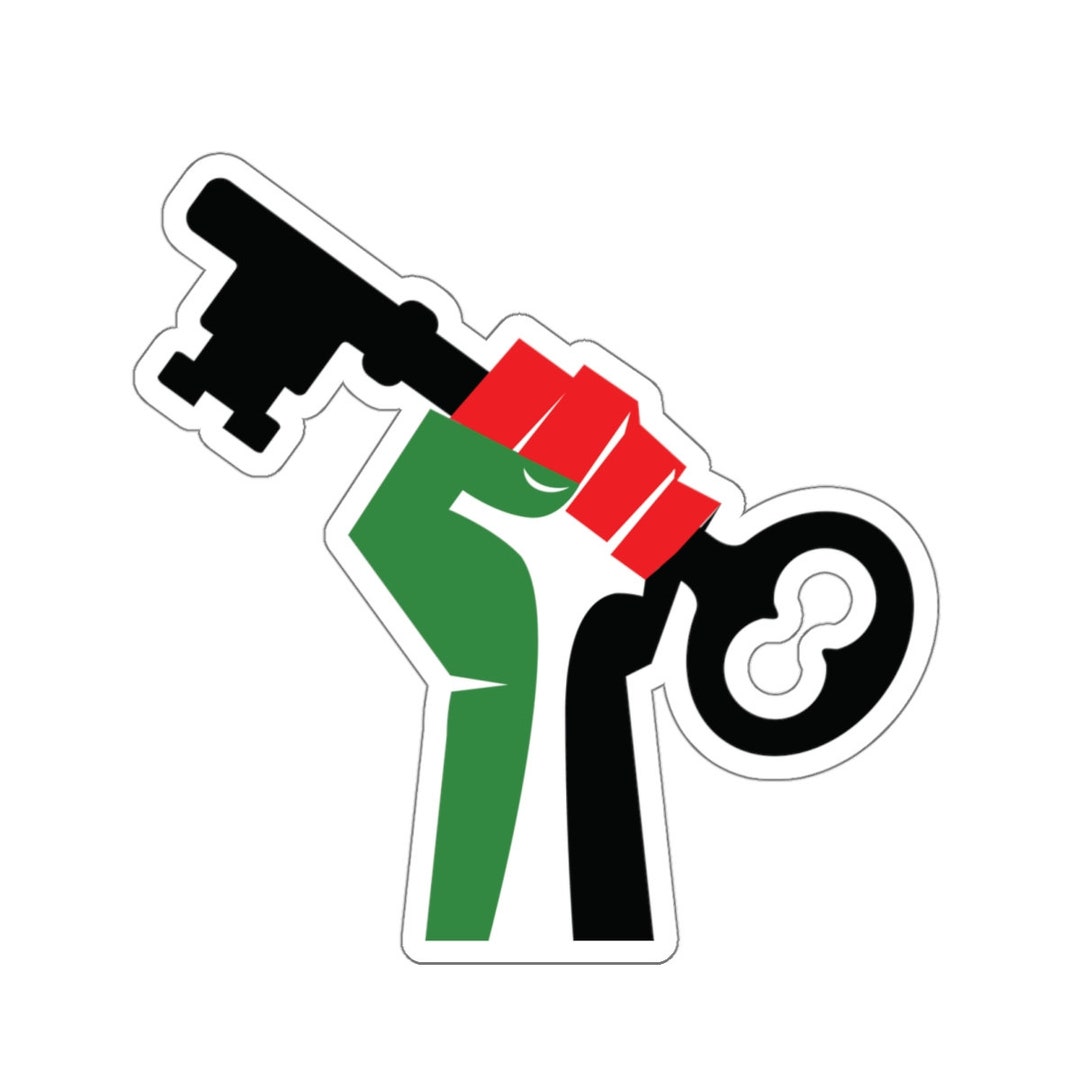 Palestine Fist and Key Die-cut Sticker, Free Palestine Sticker, Keys of ...