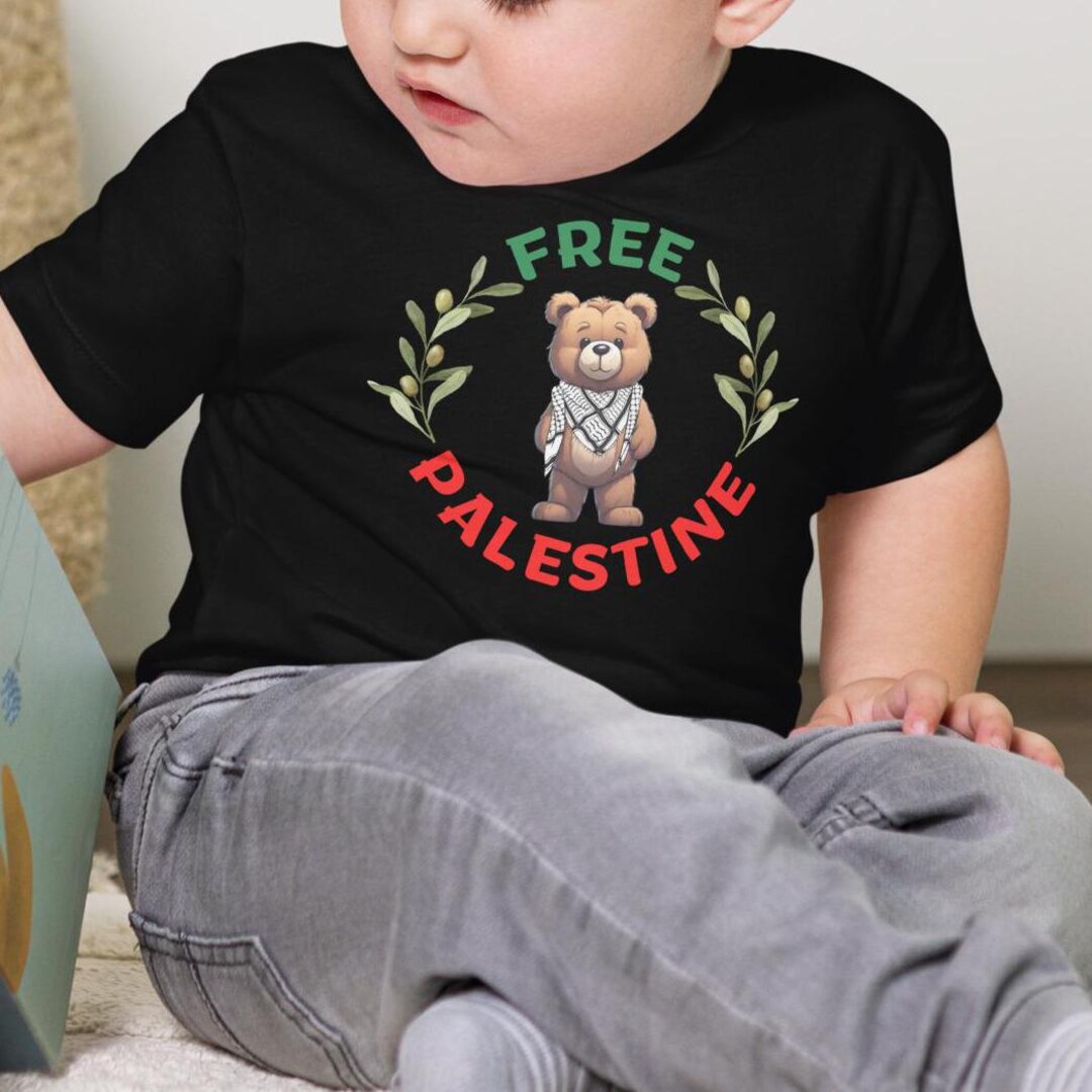 Free Palestine Teddy Bear Shirt, Toddler Palestine Shirt, Palestine ...