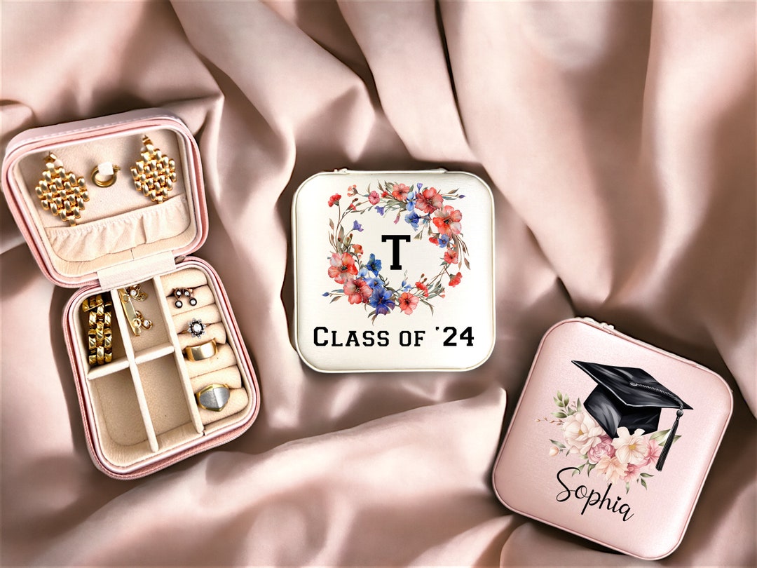 Graduation Gift Jewelry Case, Personalized Custom Grad Jewelry Box ...