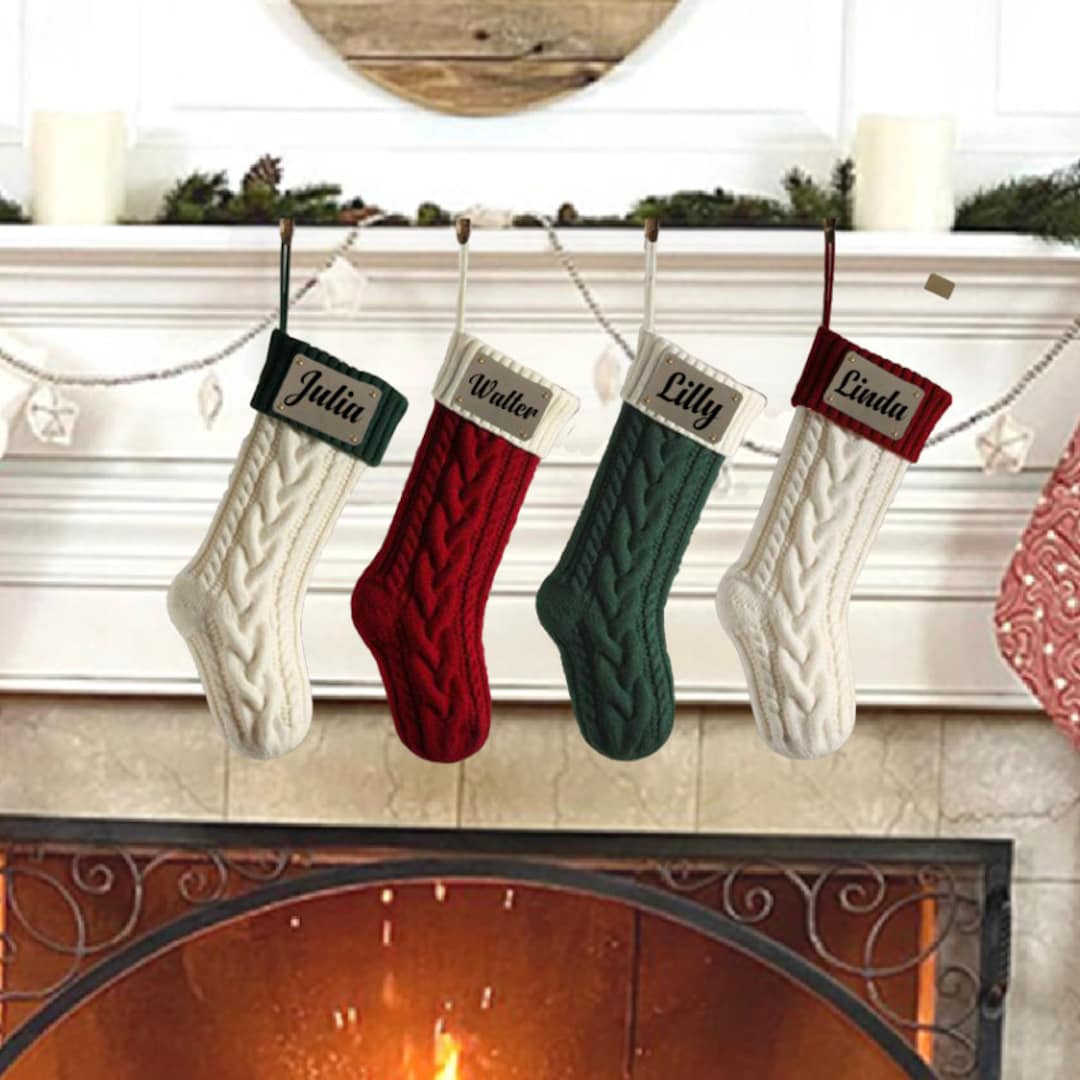 Personalized Engraved Embroidered Christmas Stockings,custom Knit ...