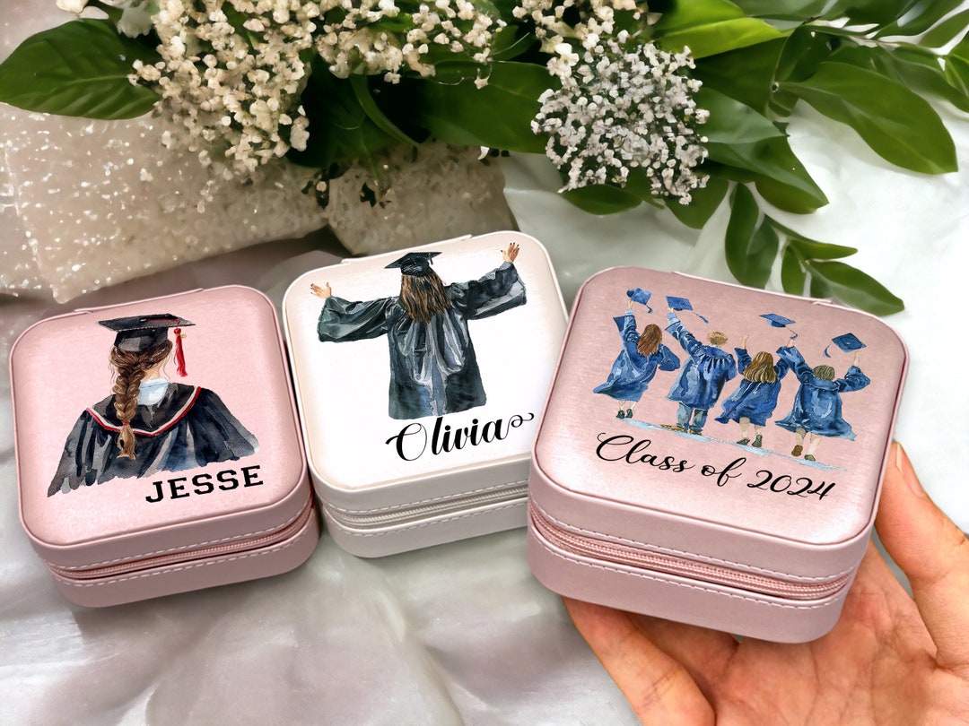 Graduation Gift Jewelry Case, Personalized Custom Grad Jewelry Box ...