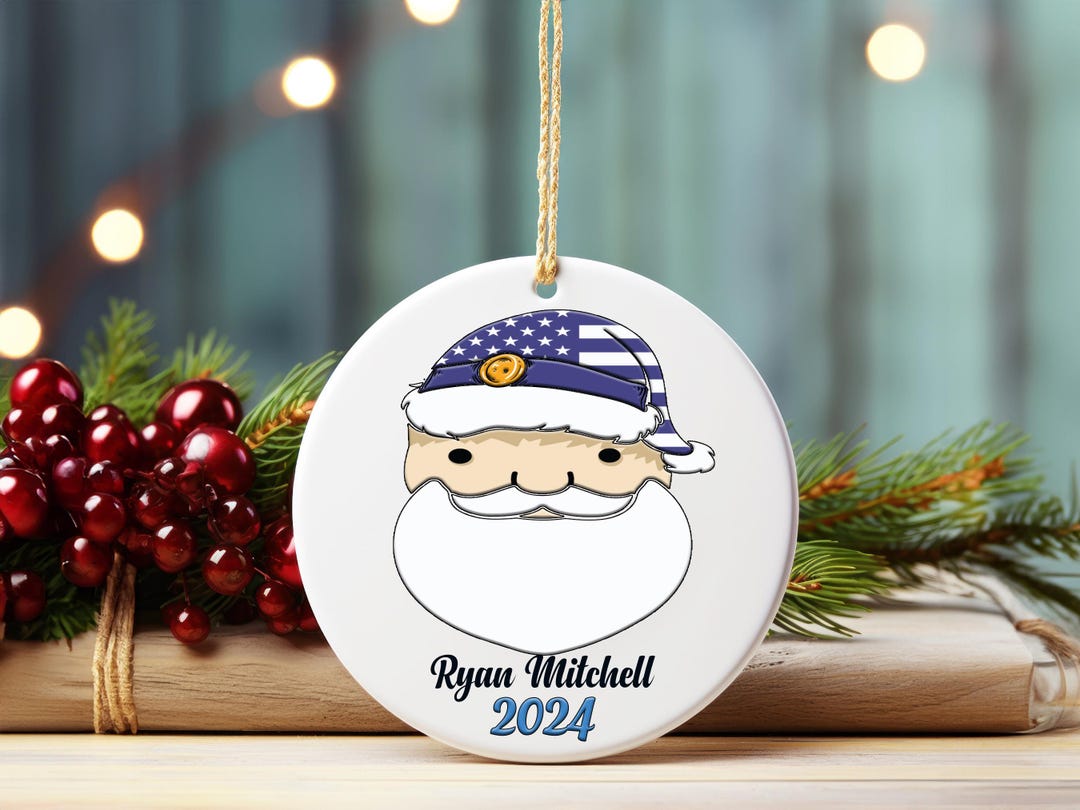 Personalized Police Sheriff Ornament, Occupation Custom Ornament ...