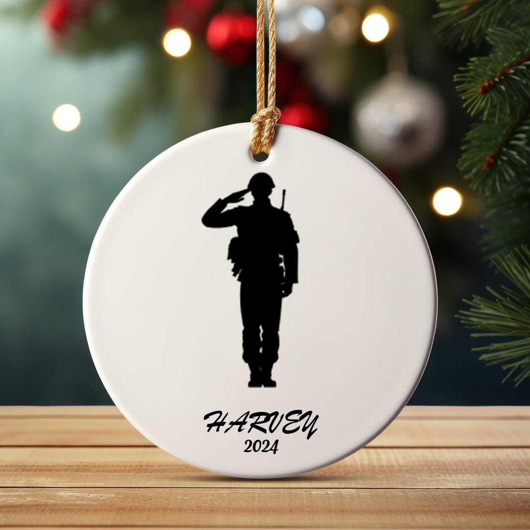US Army Soldier Christmas Ornament: Personalized Veteran Gift - Etsy