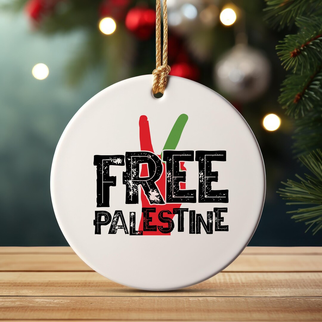 Personalized Free Palestine Ornament, Custom Ornament, Christmas Tree ...