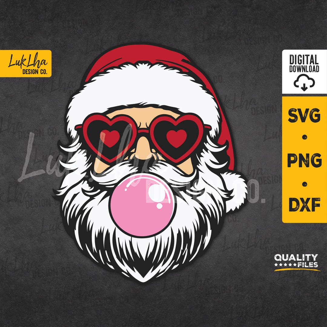Santa Christmas Blowing Bubble SVG, Funny Santa Claus Svg, Funny ...