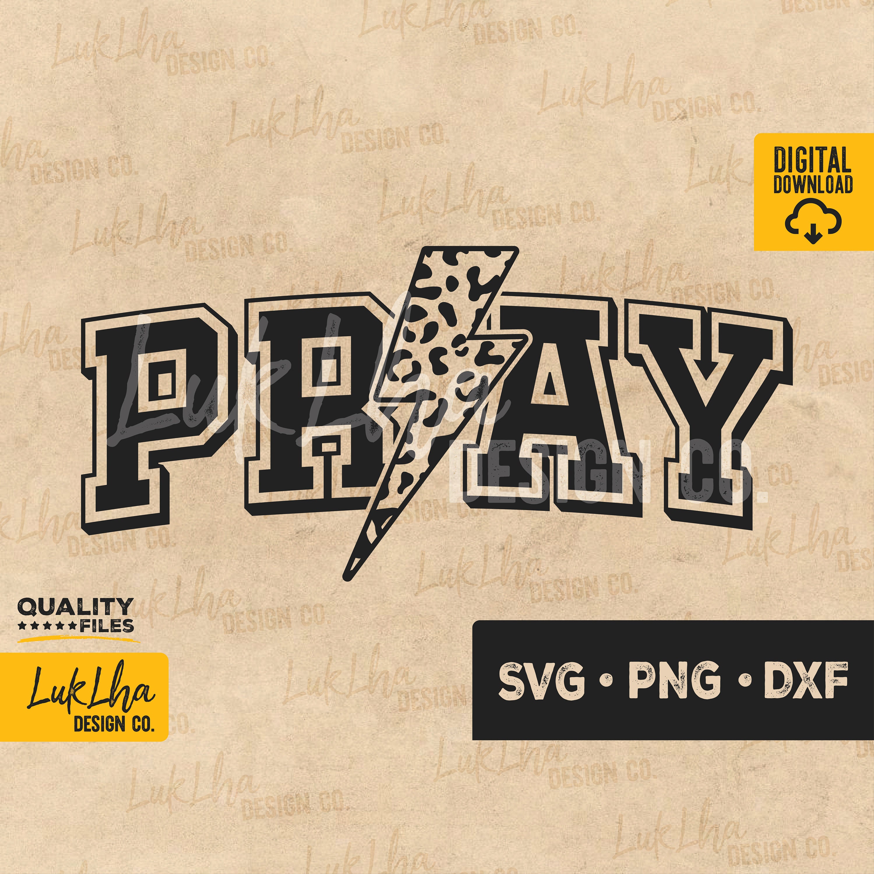 Pray Leopard Bolt SVG, Retro Pray SVG, Lightning Leopard PNG, Christian ...