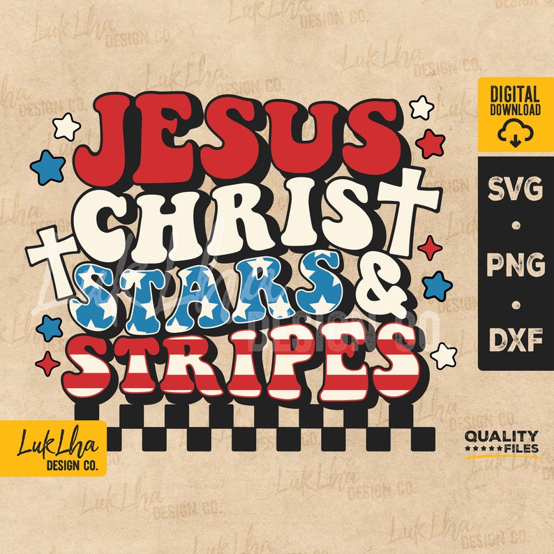 Jesus Christ Stars Stripes SVG, Retro Jesus Christ PNG, 4th of July Svg ...
