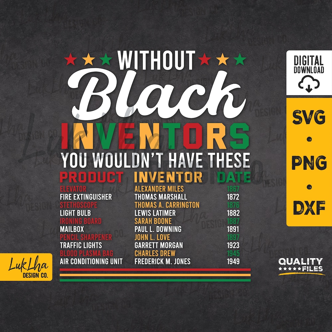 Black Inventors SVG, Black History Month PNG, African American Svg ...
