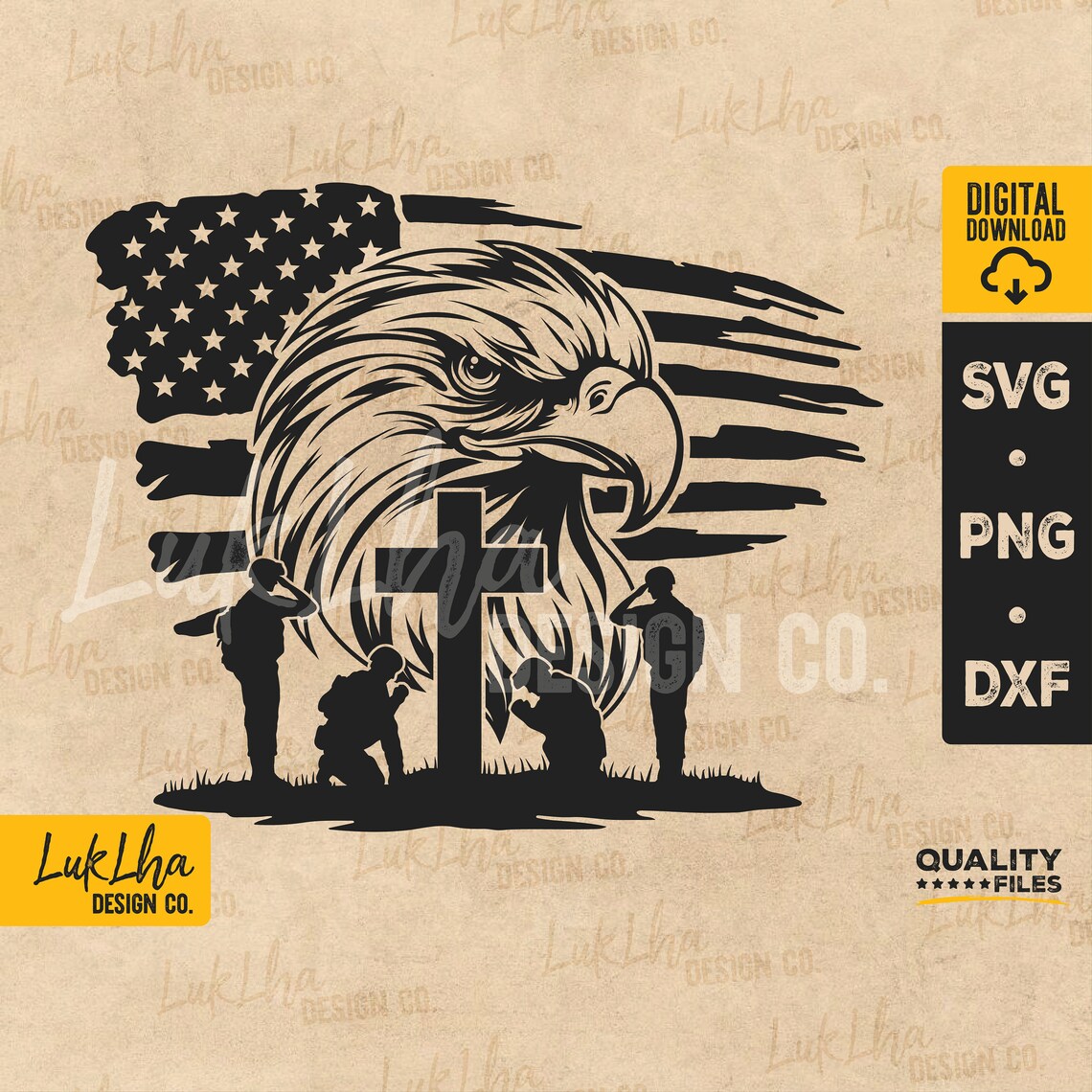Veteran With Eagle America Flag Svg, Memorial Day Svg, 4th of July PNG ...