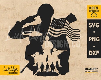 Veteran With Eagle America Flag Svg, Memorial Day Svg, 4th of July PNG ...