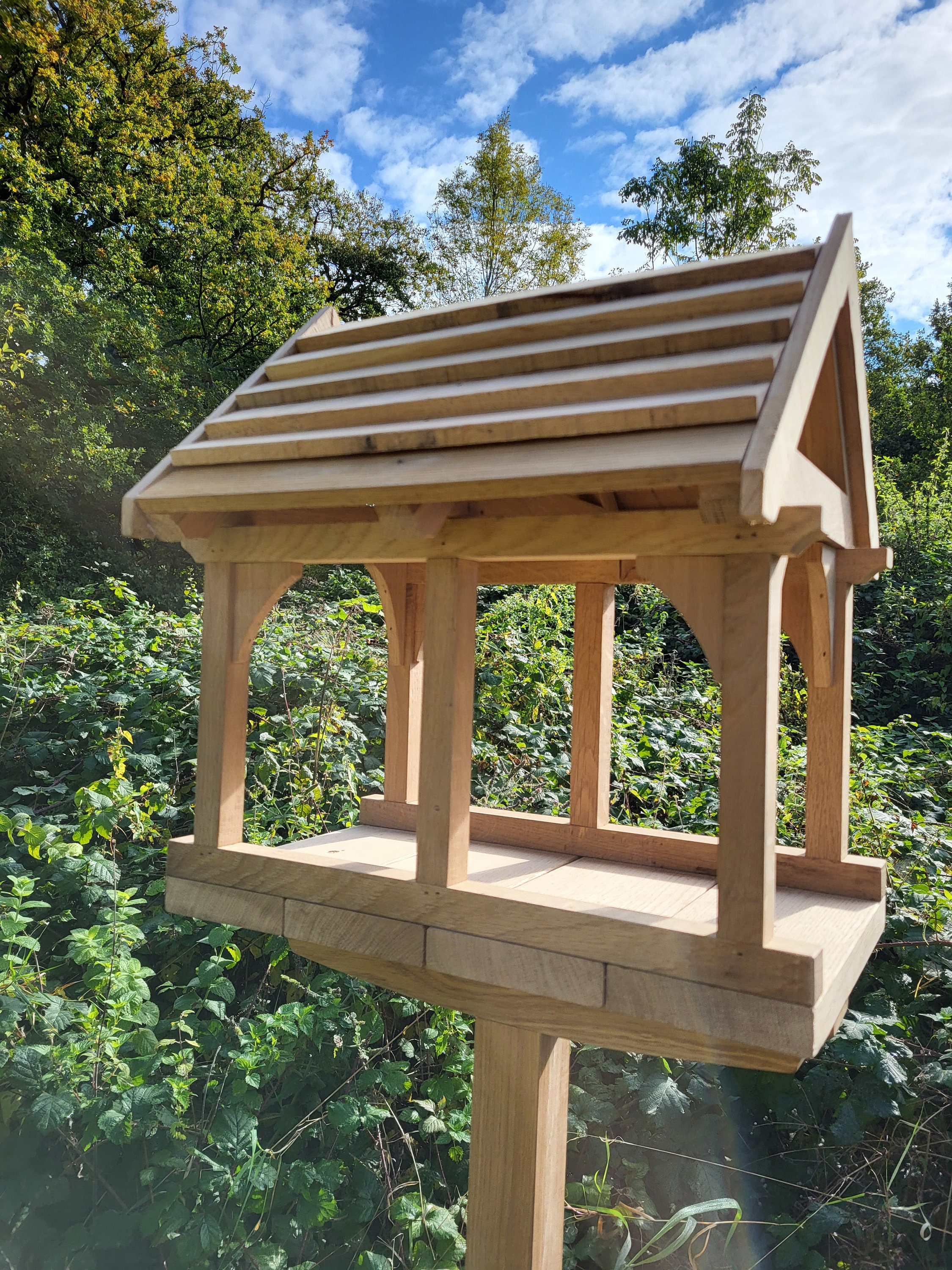 Unique Handmade Oak Bird Tables, Traditionally Constructed Using ...