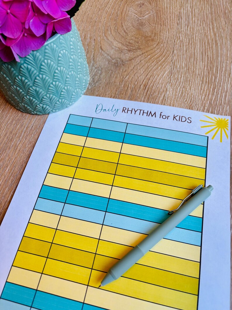 Kids Daily Rhythm Chart | Waldorf-inspired Rhythm | Printable Visual ...