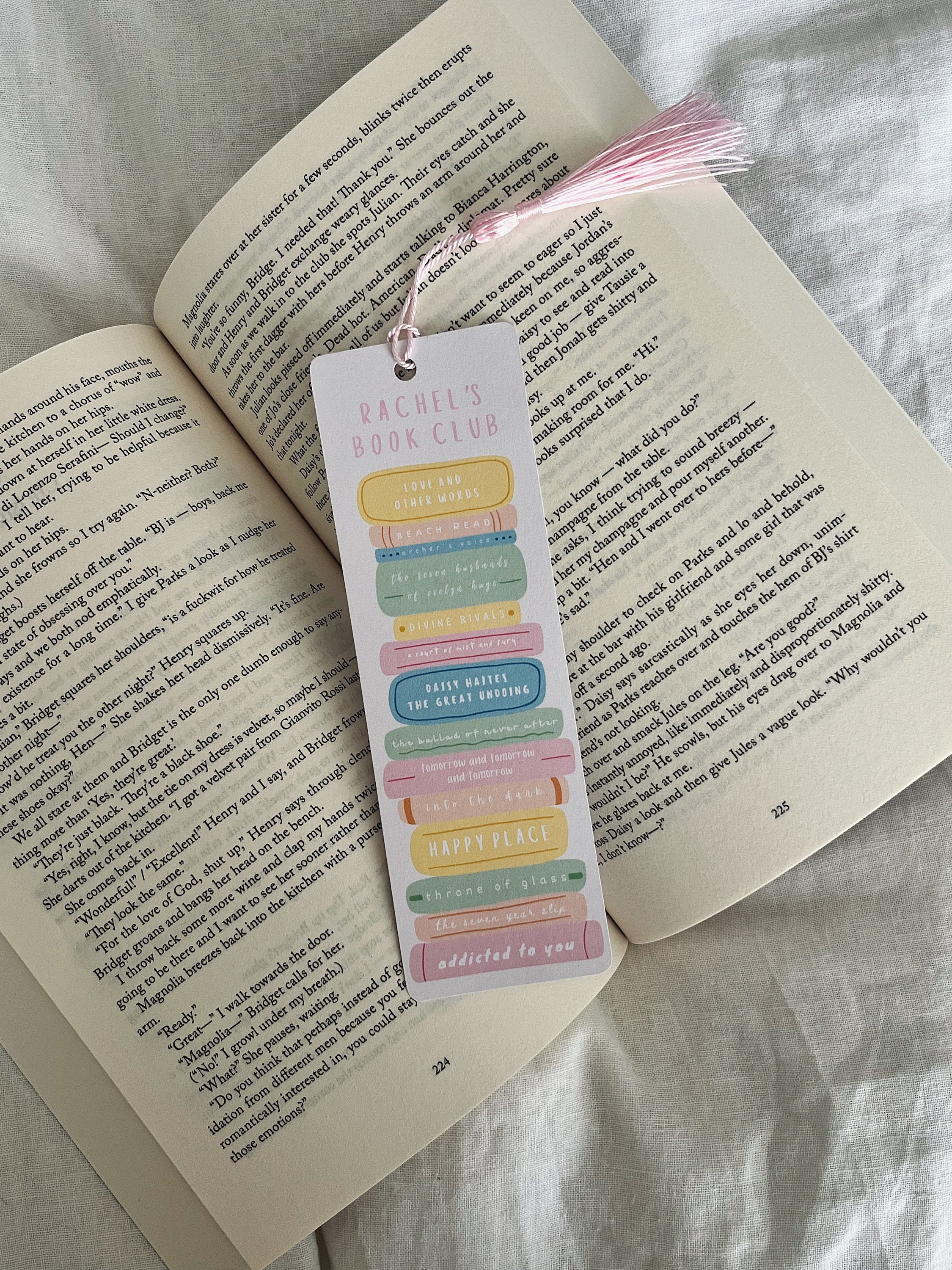 Favourites Bookmark Custom Book Stack - Etsy