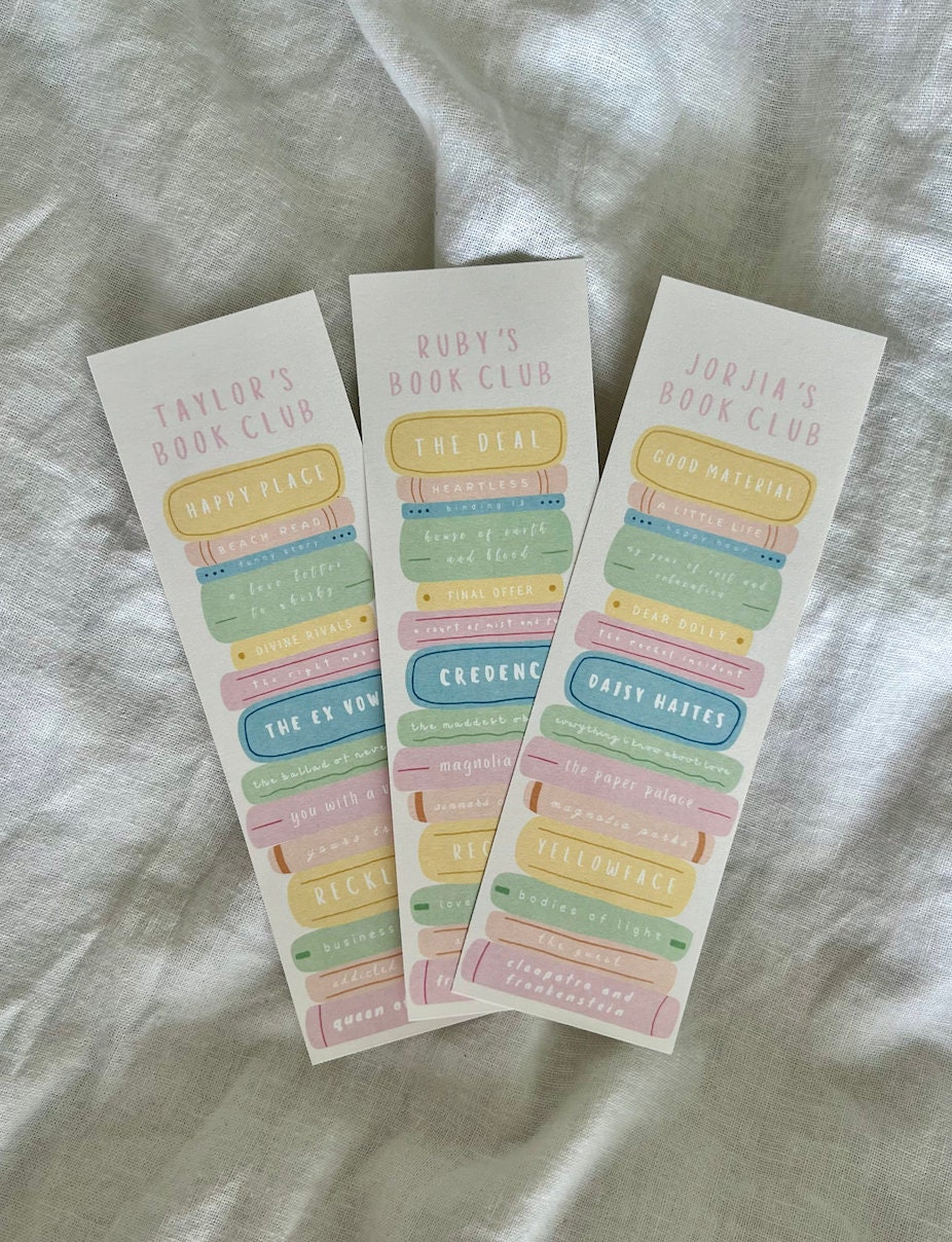 Favourites Bookmark Custom Book Stack - Etsy