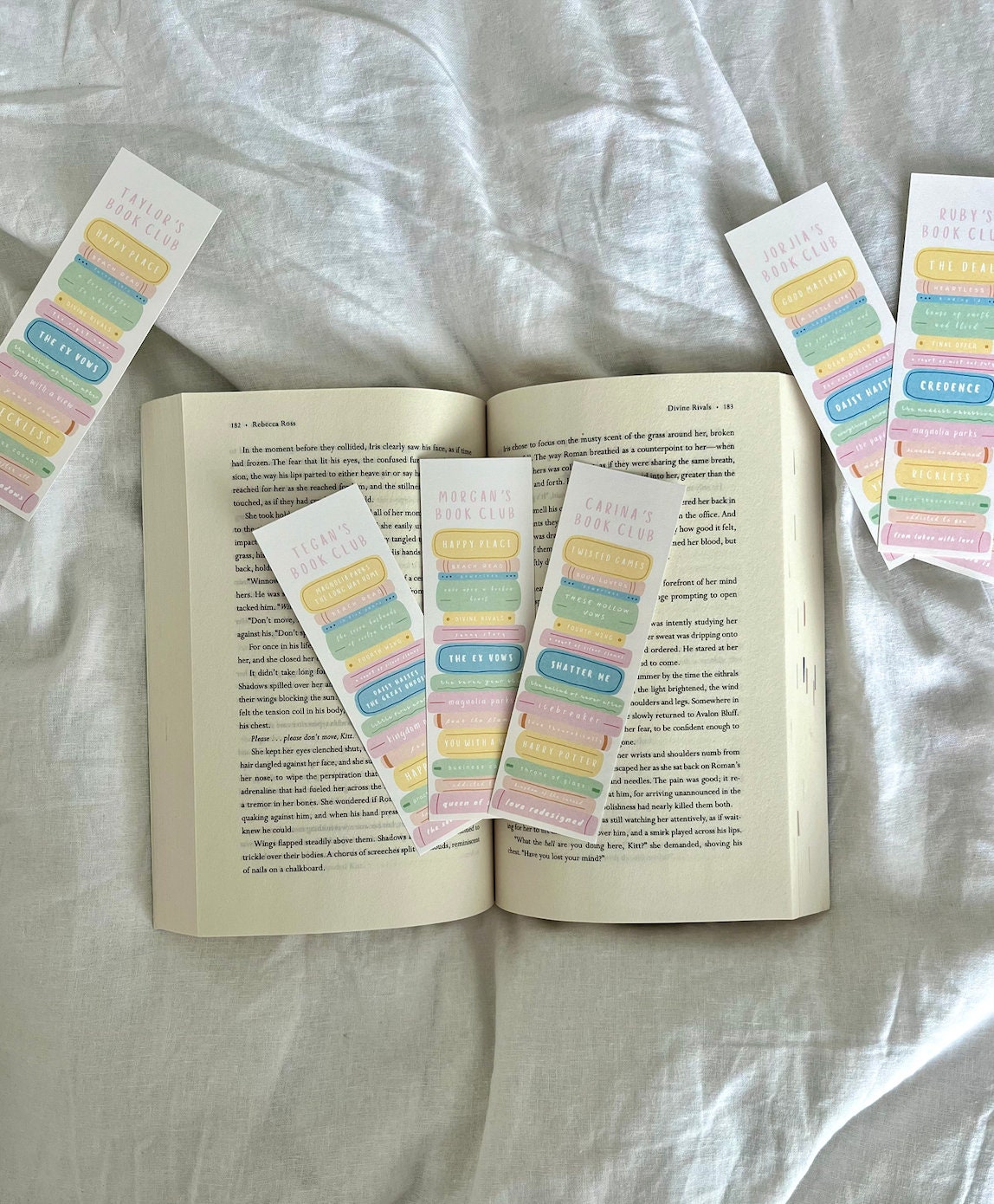 Favourites Bookmark Custom Book Stack - Etsy