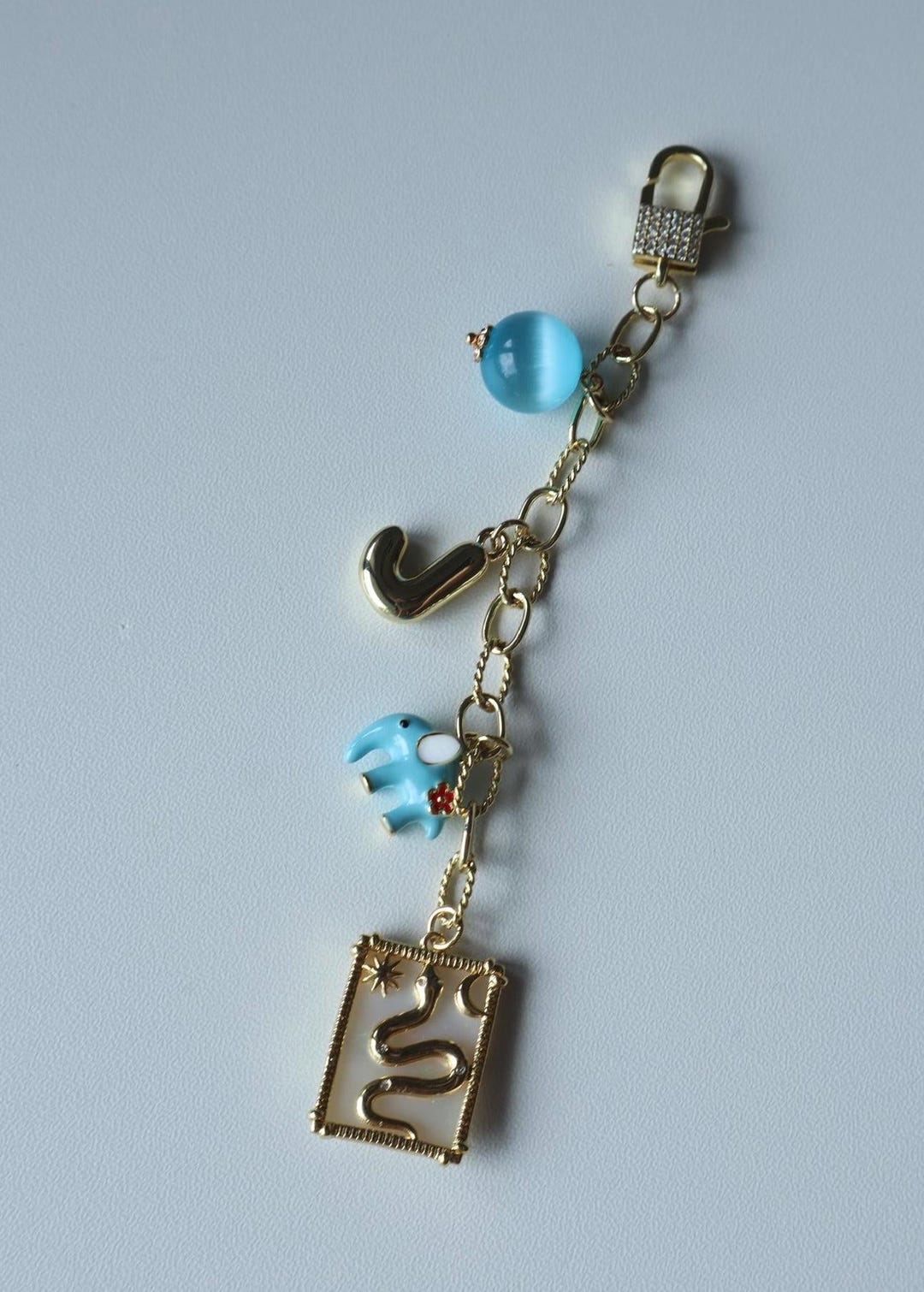 Make Your Own 18K Gold Plated Keychain/custom Bag Charm/charm/purse ...