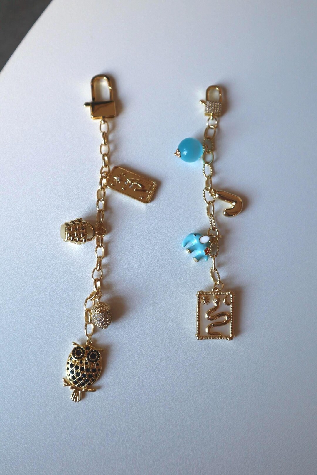 Make Your Own 18K Gold Plated Keychain/custom Bag Charm/charm/purse ...