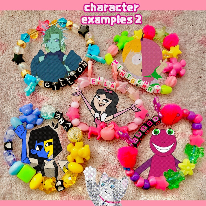 Custom Character/fandom/name Kandi Bracelets - Etsy