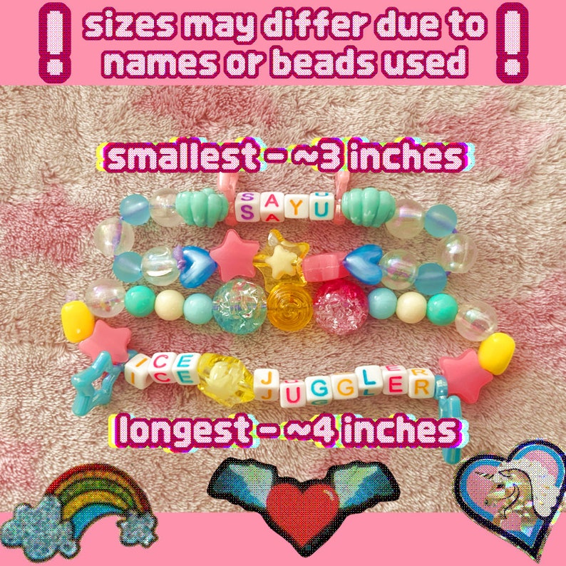 Custom Character/fandom/name Kandi Bracelets - Etsy Canada