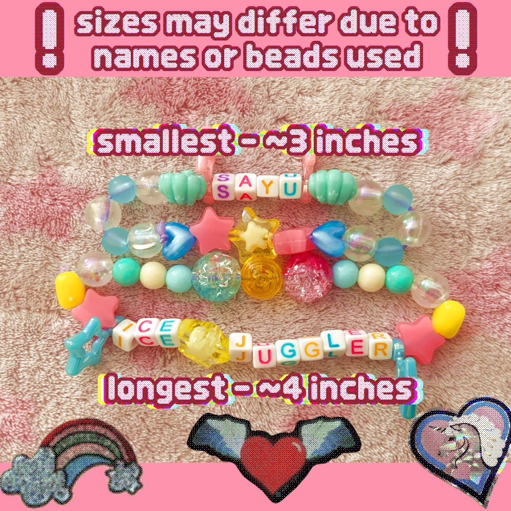 Custom Character/fandom/name Kandi Bracelets - Etsy