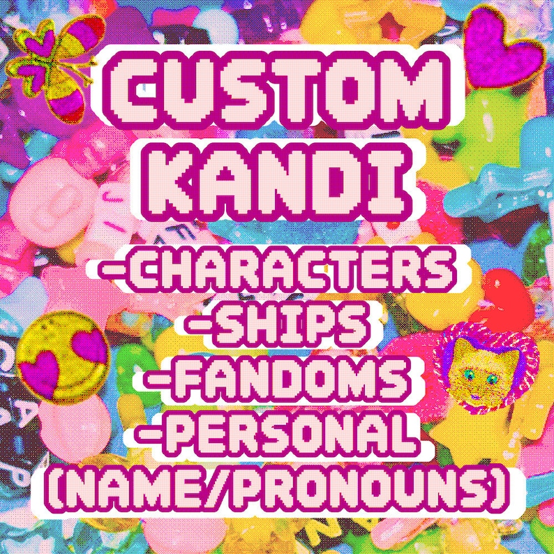Custom Character/fandom/name Kandi Bracelets - Etsy