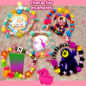 Custom Character/fandom/name Kandi Bracelets - Etsy