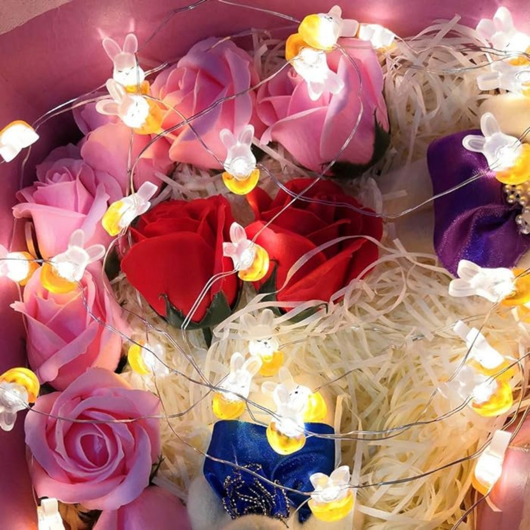Easter Rabbit String Lights, 17ft 50leds Easter Rabbit LED Garland ...