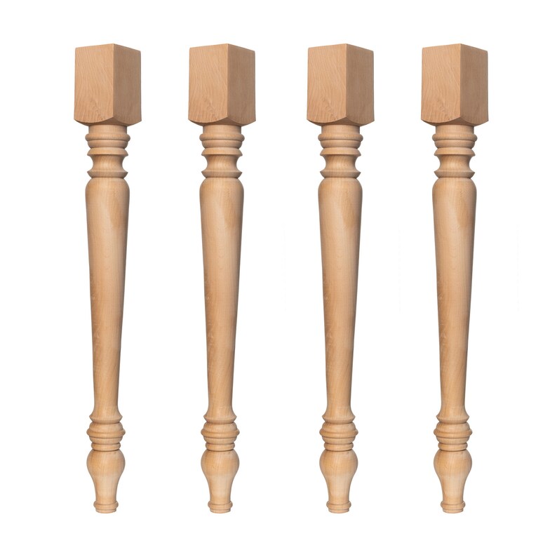 Unique Table Legs, Beech Custom Wood Legs, End Table Legs, Mid Century ...