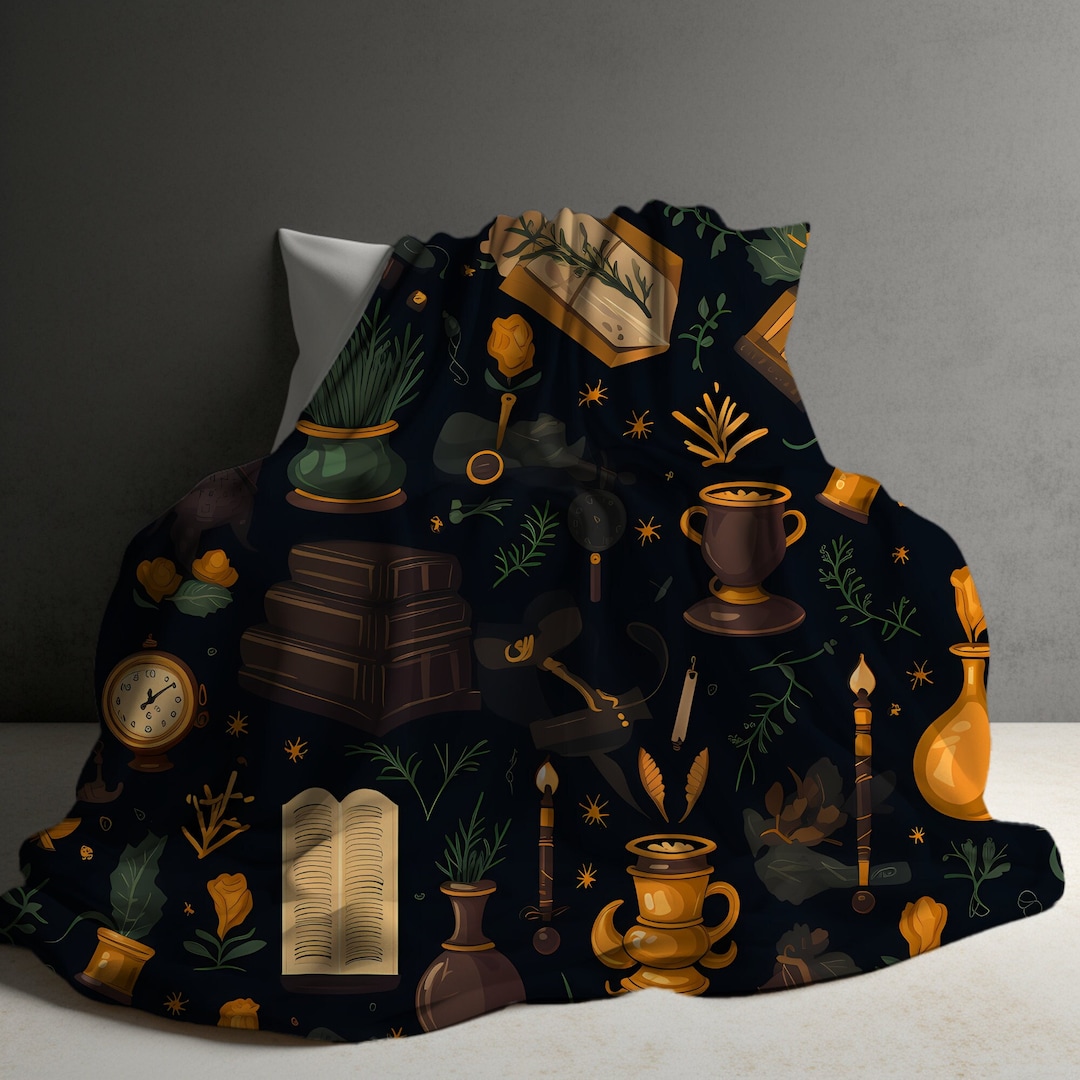 Custom Dark Academia Cottagecore Blanket Dark Academia Decor Whimsical ...