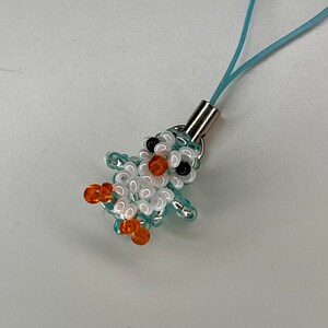 Beaded Keychain - Turquoise Penguin - Etsy