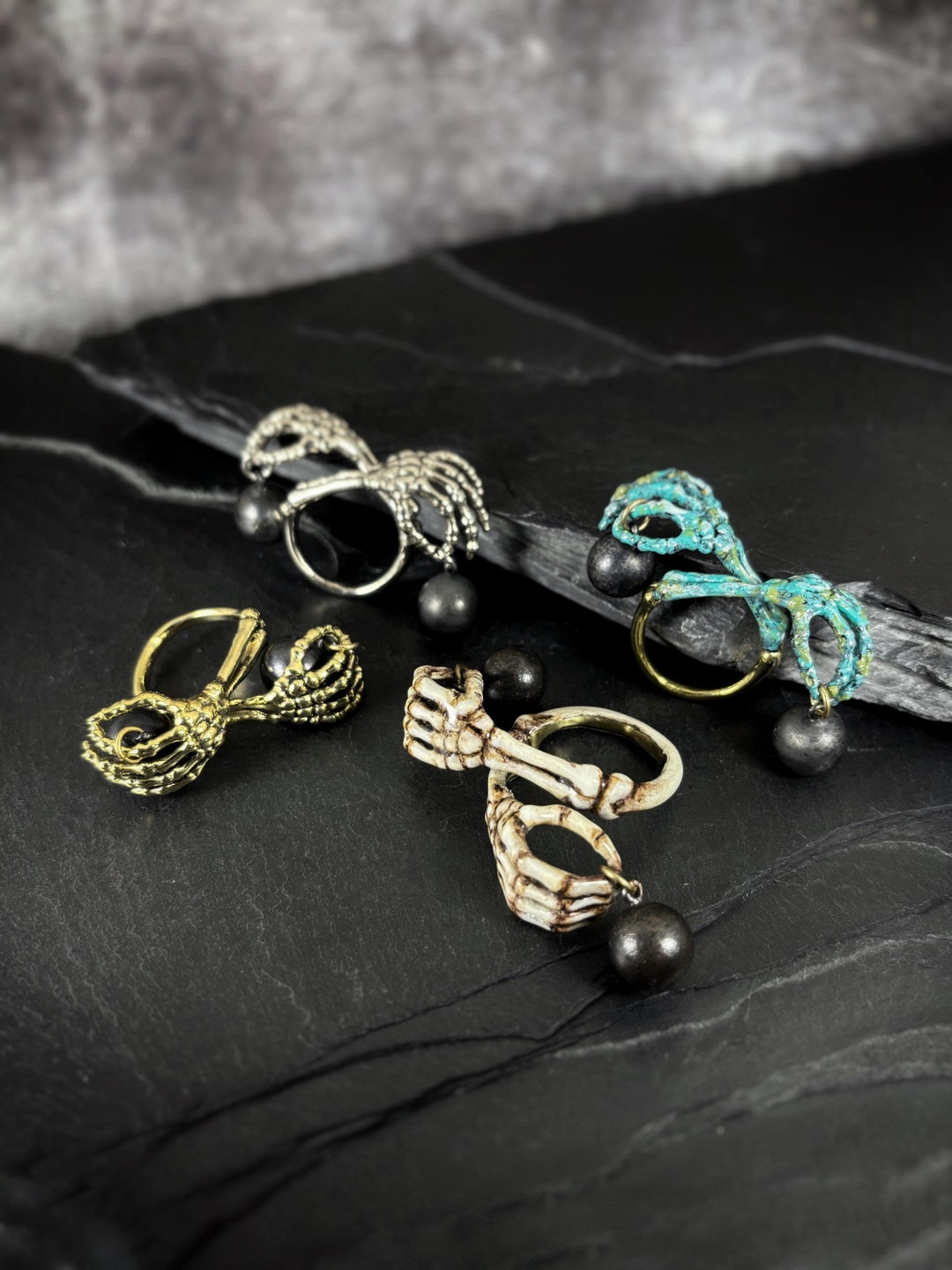 Zodiac Libra Skeleton Hand Scales Ring, Adjustable Size Available in 4 ...