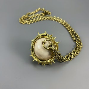 Crown of Golden Thorns Necklace in Realistic Look. Hand Painted Enamel ...