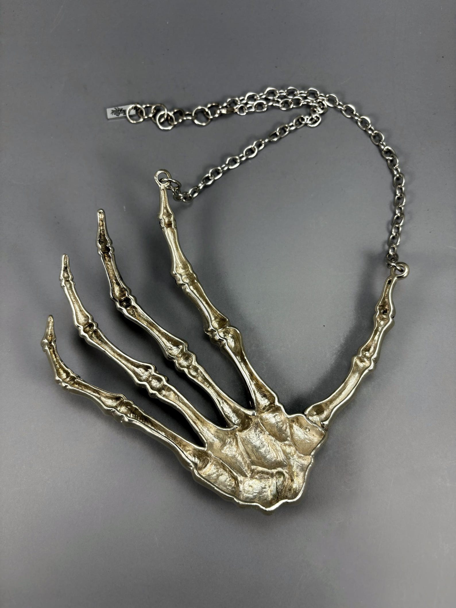 Skeleton Hand Necklace Bone Jewelry Available in 2 Colourways Gold and ...