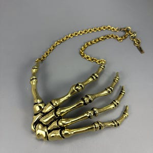 Skeleton Hand Necklace Bone Jewelry Available in 2 Colourways Gold and Silver. - Etsy